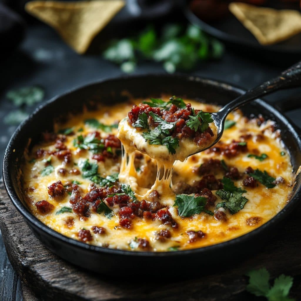 Queso Fundido with Chorizo - Insanely Good