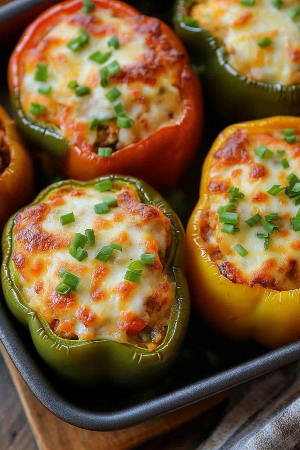 Buffalo Chicken Stuffed Peppers - Insanely Good