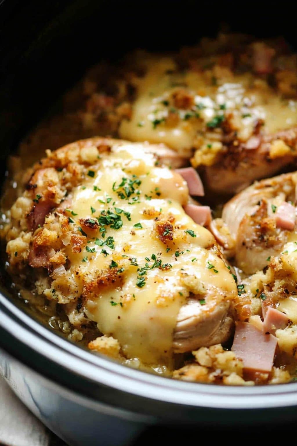 Slow Cooker Chicken Cordon Bleu - Insanely Good