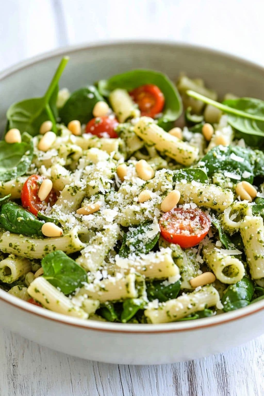 Spinach Pesto Pasta Salad - Insanely Good