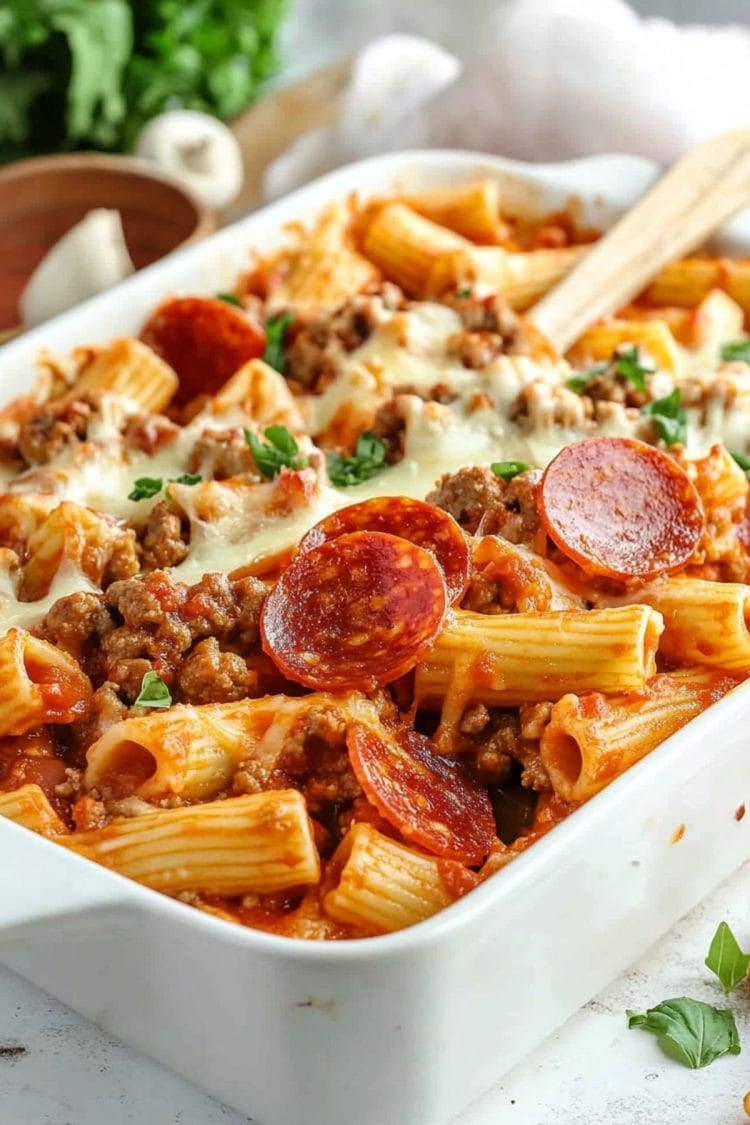 Pizza Pasta Bake - Insanely Good