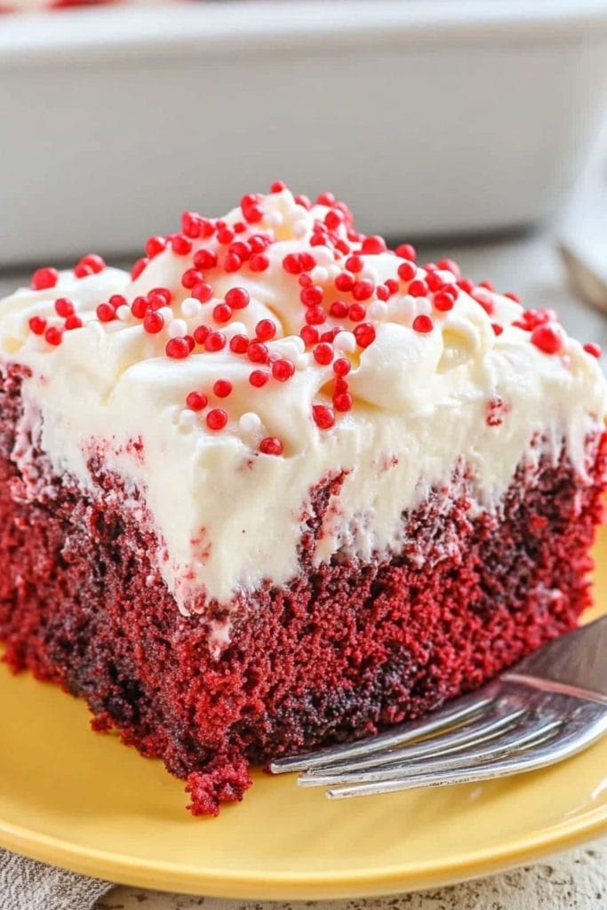 Red Velvet Poke Cake - Insanely Good