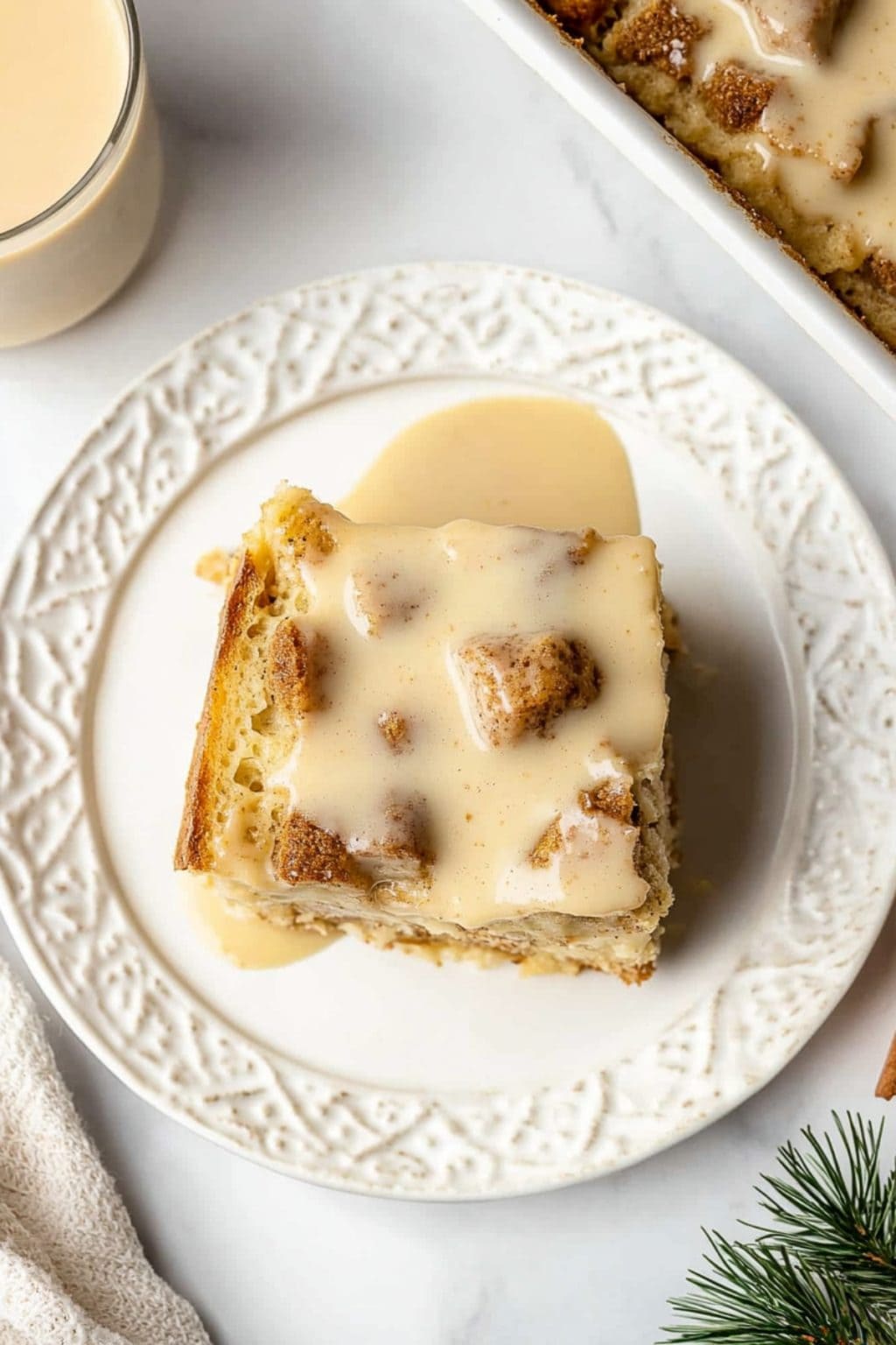 Eggnog Bread Pudding - Insanely Good