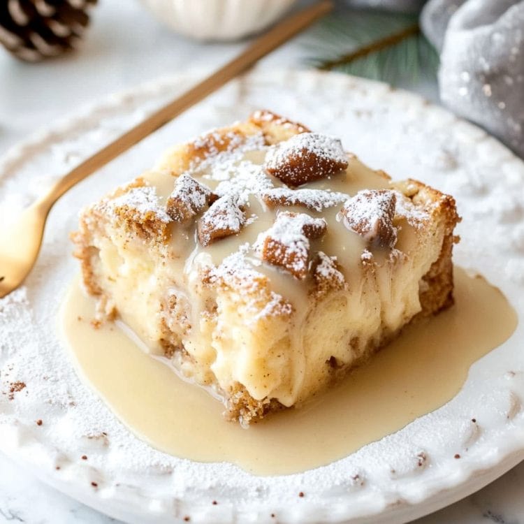 Eggnog Bread Pudding - Insanely Good