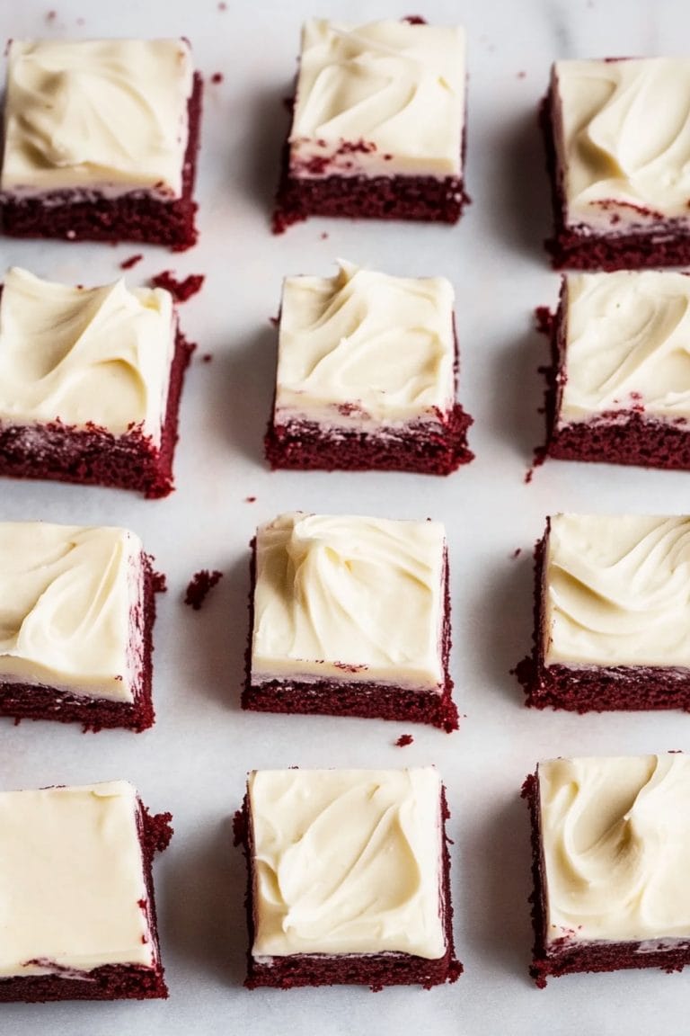 Red Velvet Bars with Cream Cheese Frosting - Insanely Good