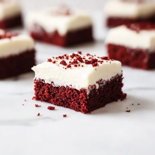Red Velvet Bars with Cream Cheese Frosting - Insanely Good