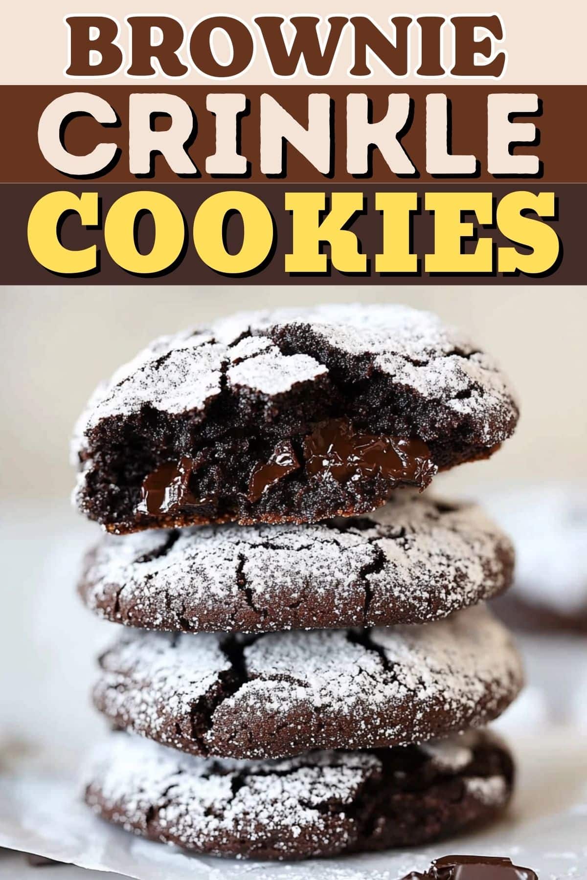 Brownie Crinkle Cookies - Insanely Good