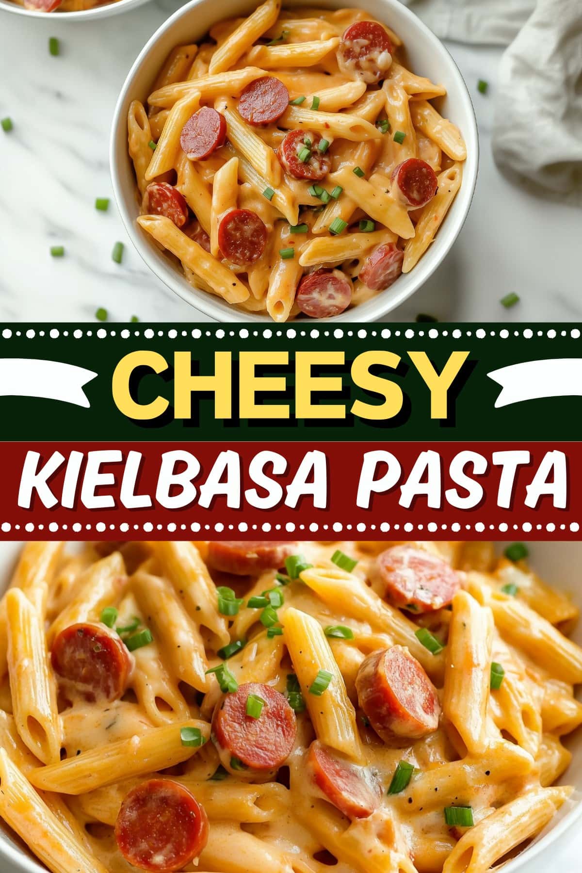 Cheesy Kielbasa Pasta - Insanely Good