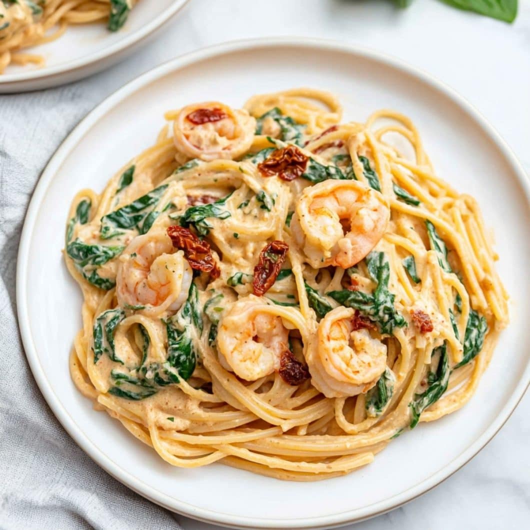 Tuscan Shrimp Pasta - Insanely Good