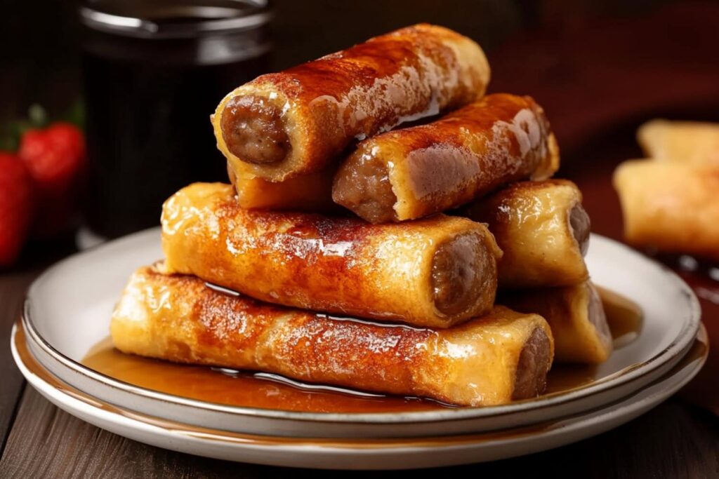 Sausage French Toast Roll-Ups - Insanely Good
