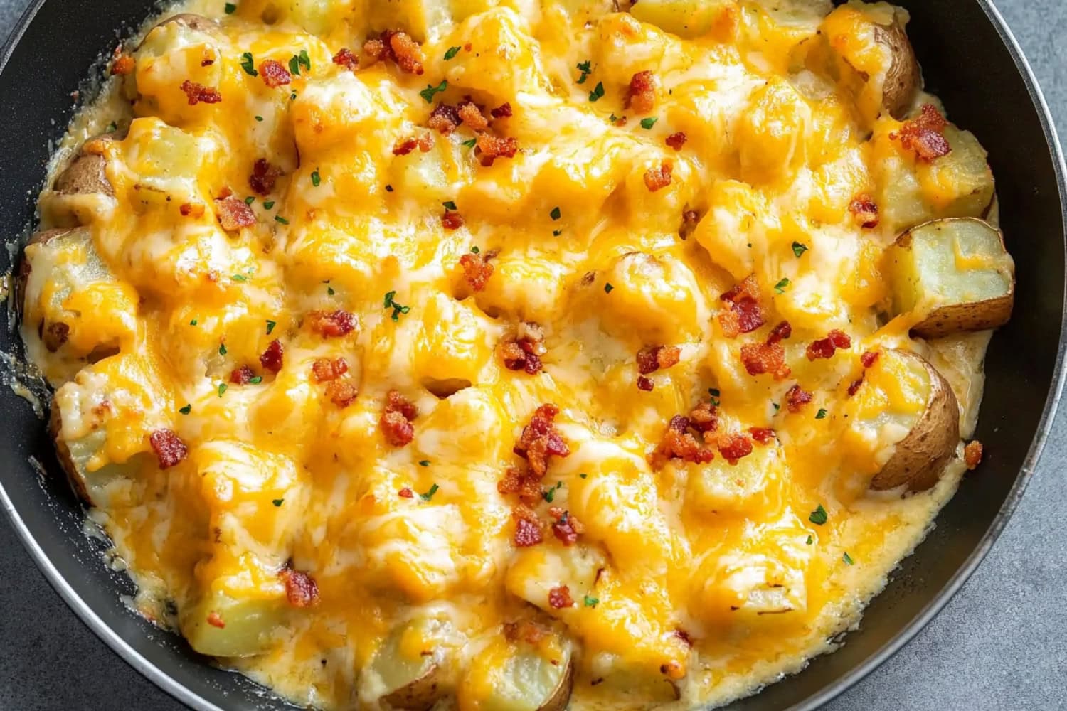Baked Cheesy Ranch Potatoes - Insanely Good