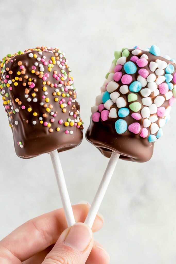 Chocolate-Covered Marshmallow Pops - Insanely Good