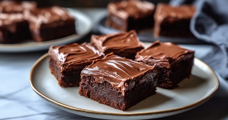 Chocolate Frosted Fudge Brownies - Insanely Good