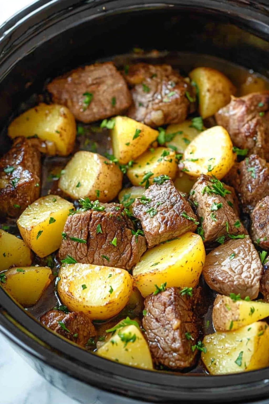 Crockpot Steak and Potatoes - Insanely Good