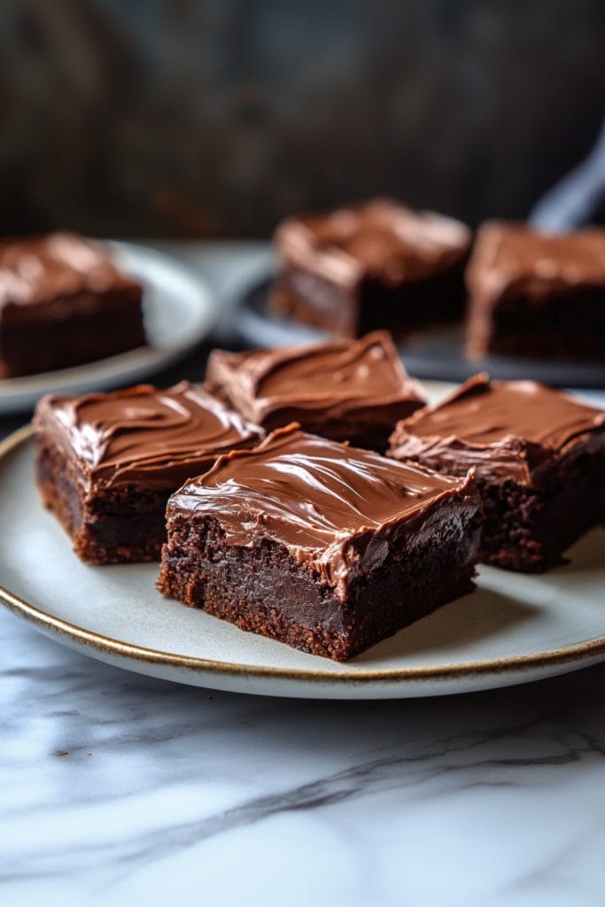 Chocolate Frosted Fudge Brownies - Insanely Good