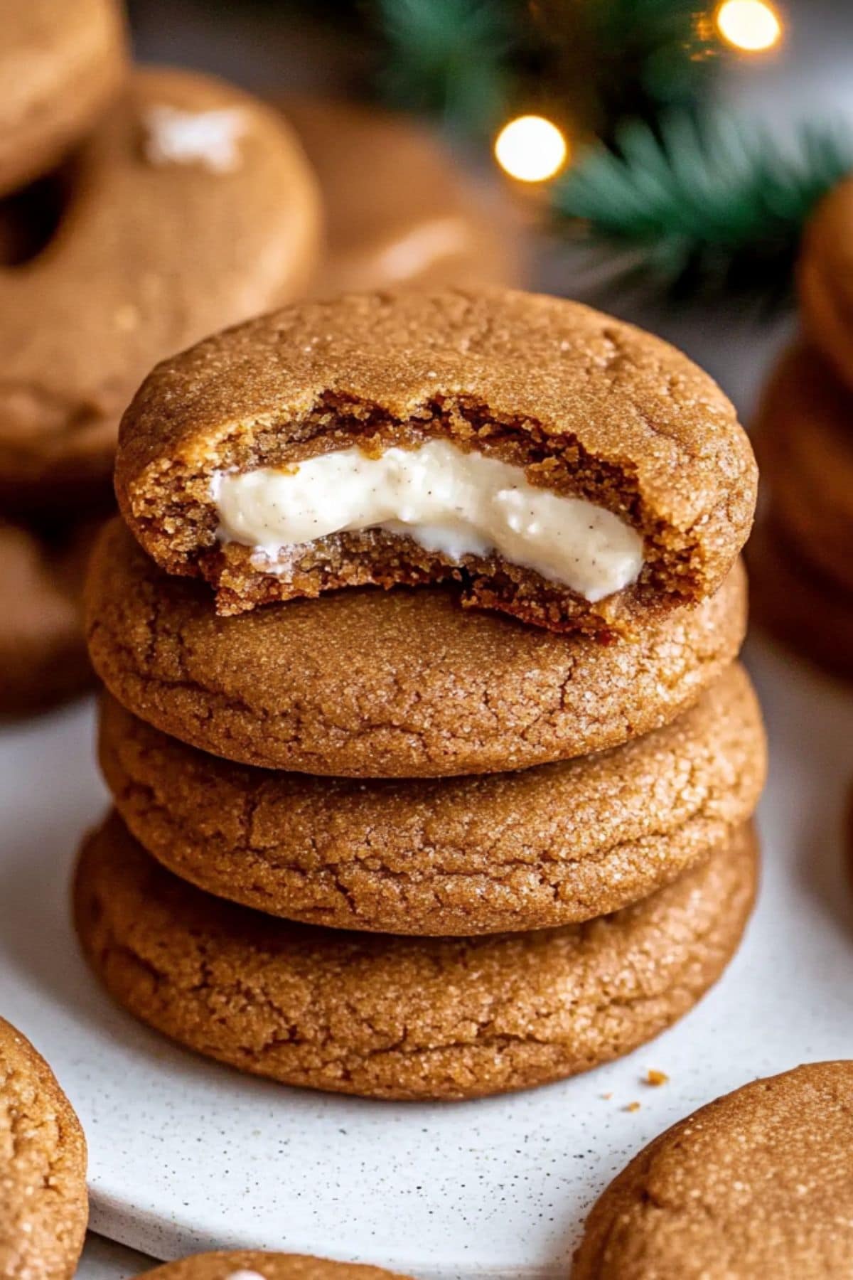 Gingerbread Cheesecake Cookies - Insanely Good