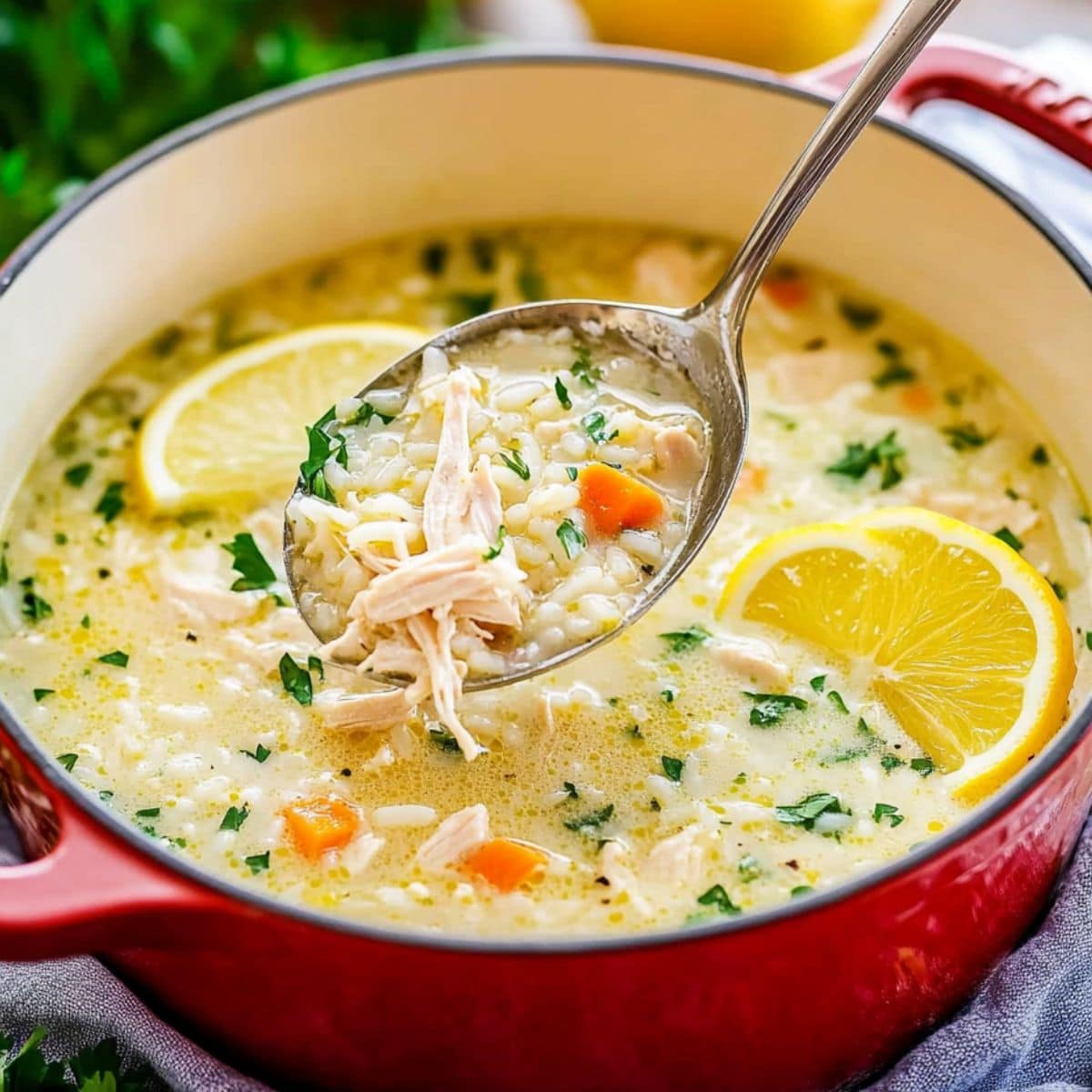 Greek Lemon Chicken Soup (Avgolemono) - Insanely Good