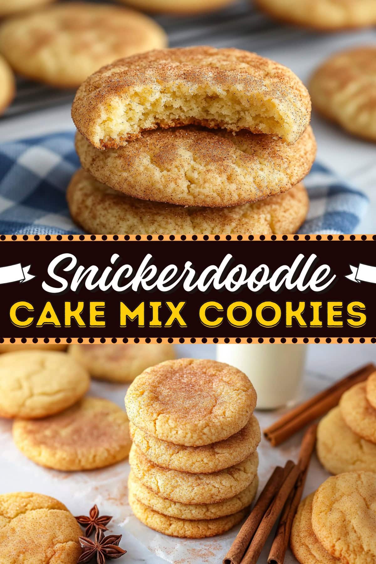 Snickerdoodle Cake Mix Cookies - Insanely Good