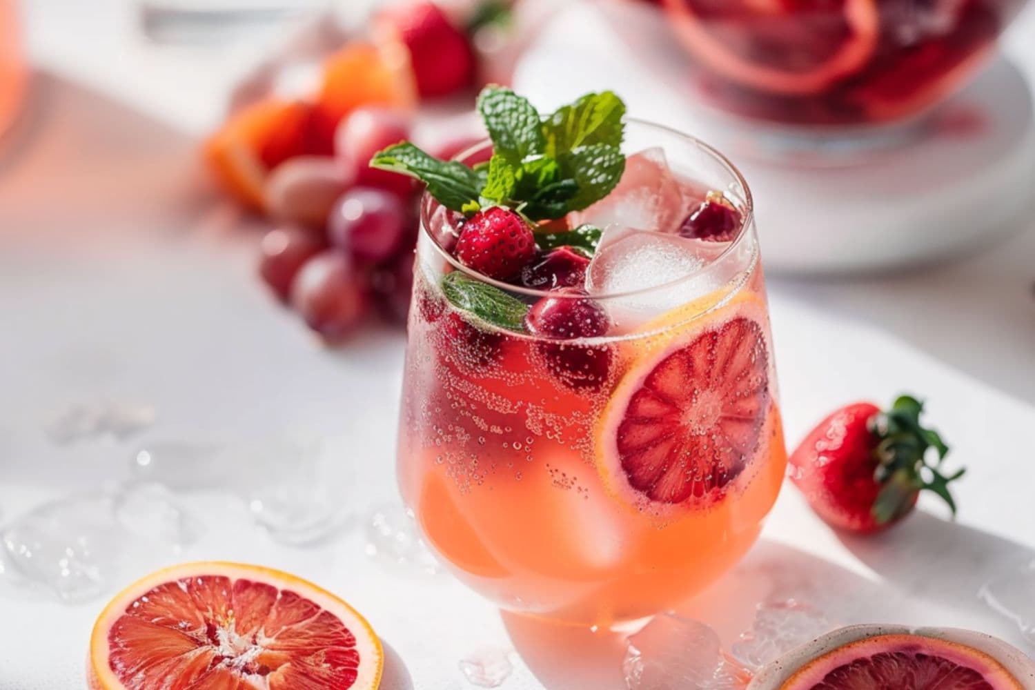 Rosé Sangria Mocktail - Insanely Good